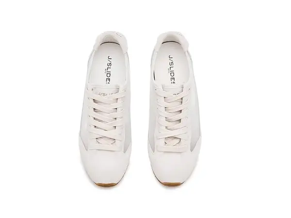 J/SLIDES NYC Paz Suede And Mesh Lace-up Sneakers - White