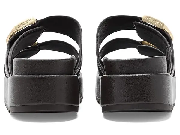 J/SLIDES NYC Sierra Platform Dress Sandals With Buckled Straps - Brown