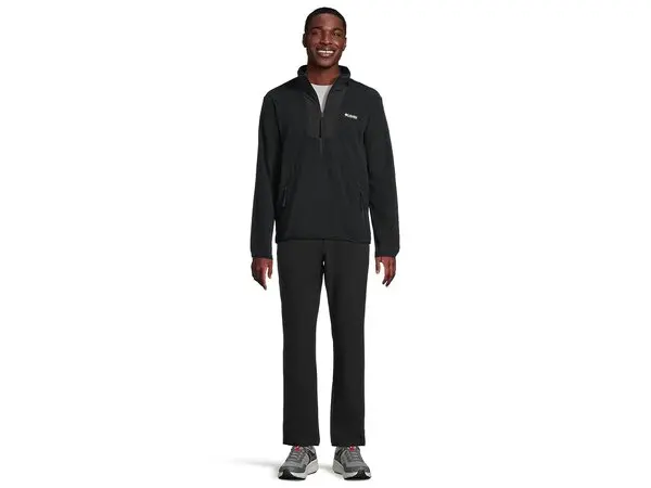 Columbia Half Zip Fleece Jacket With Zippered Pockets - Black