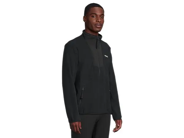 Columbia Half Zip Fleece Jacket With Zippered Pockets - Black
