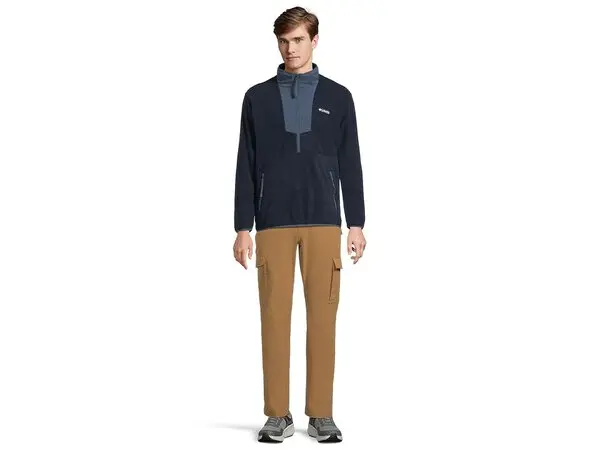 Columbia Half Zip Fleece Jacket With Zippered Pockets - Navy