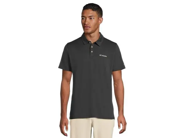 Columbia Tech Trail Utility Polo Short Sleeve Knit Everblue - Black