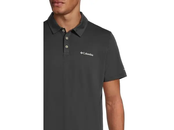 Columbia Tech Trail Utility Polo Short Sleeve Knit Everblue - Black
