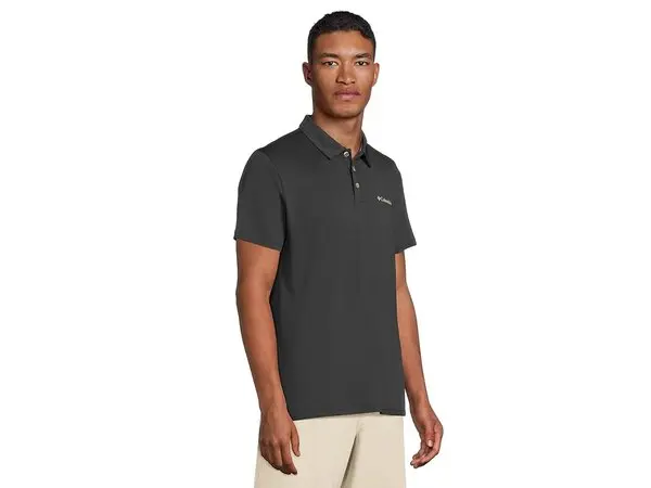 Columbia Tech Trail Utility Polo Short Sleeve Knit Everblue - Black