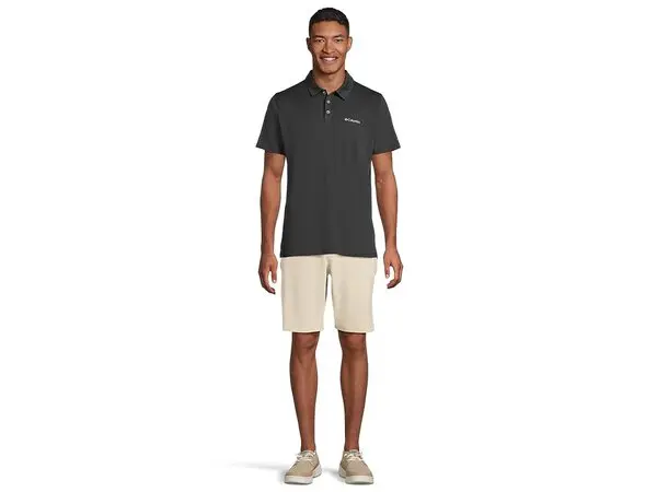 Columbia Tech Trail Utility Polo Short Sleeve Knit Everblue - Black