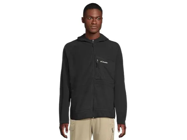 Columbia Fast Trek Overlay Hooded Full Zip Fleece Jacket - Black