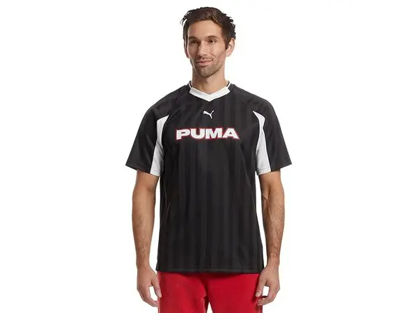 PUMA Sport Lifestyle Soccer Jersey With Ribbed V-neckline And Moisture-wicking Technology