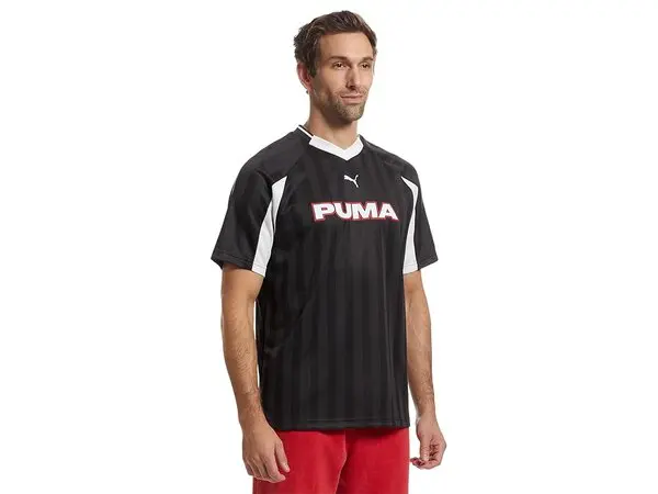 PUMA Sport Lifestyle Soccer Jersey With Ribbed V-neckline And Moisture-wicking Technology