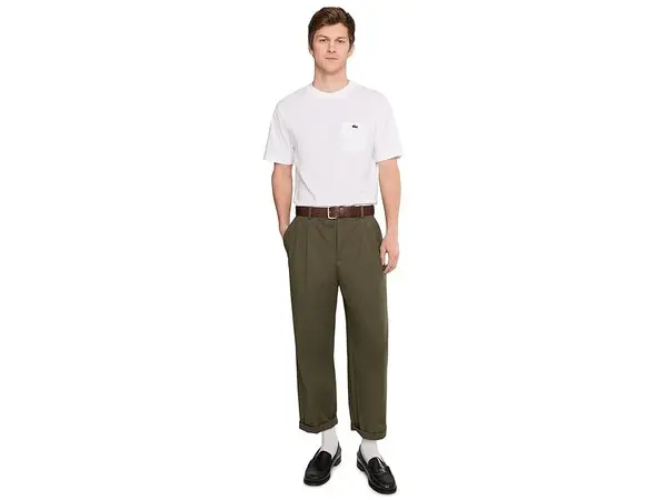 Lacoste Cotton T-shirt With Breast Pocket T Shirt - White
