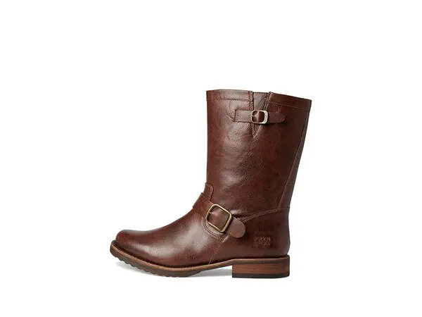 FRYE AND CO. Chensee Short Leather Buckled Boots - Brown
