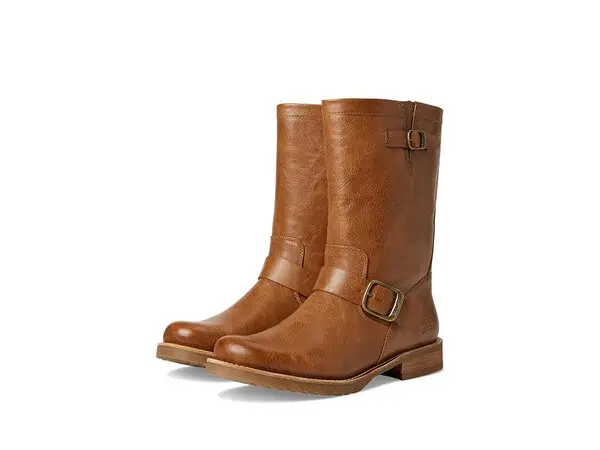 FRYE AND CO. Chensee Short Leather Buckled Boots - Saddle