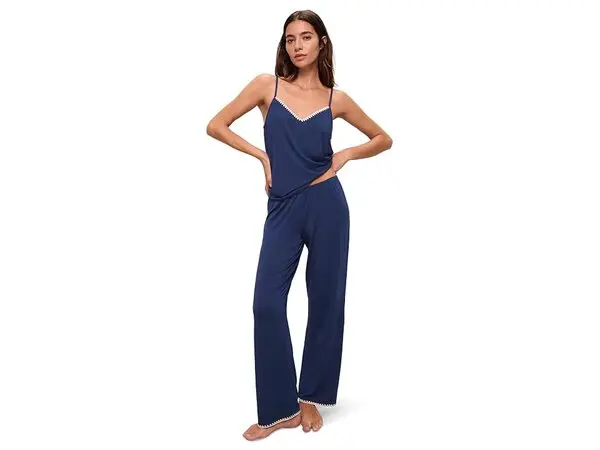 Eberjey Frida Tenceltm Modal Cami Pants Pj Set Pajama Sets Lagoon/ivory - Blue