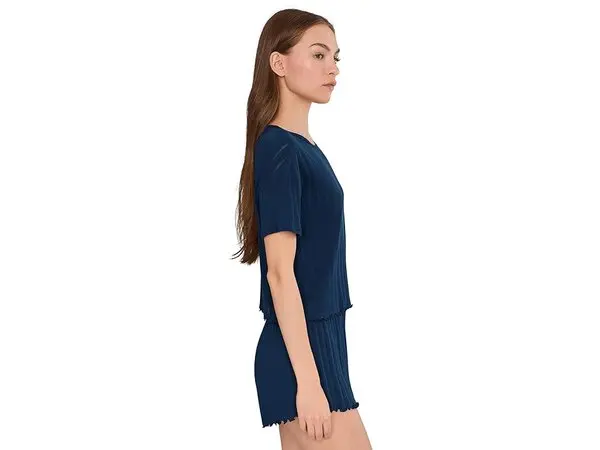 Eberjey Pointelle Short Sleeve Tee Pajama