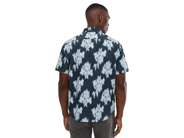 Vince Blurred Roses Short Sleeve French Placket Shirt Clothing Studio Combo
