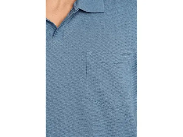 Vince Short Sleeve Johnny Collar Clothing - Blue