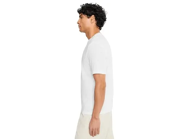 Vince Loose Knit Double Collar Short Sleeve Crew T Shirt Optic /parchment - White