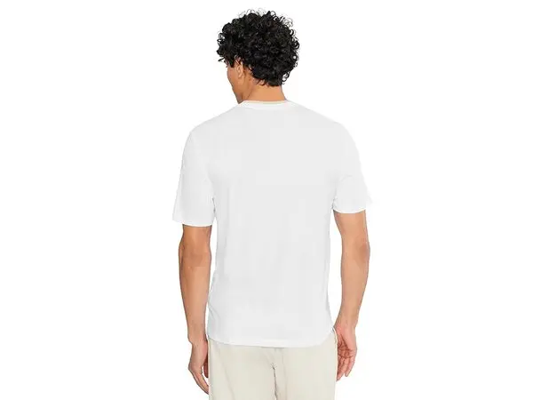 Vince Loose Knit Double Collar Short Sleeve Crew T Shirt Optic /parchment - White
