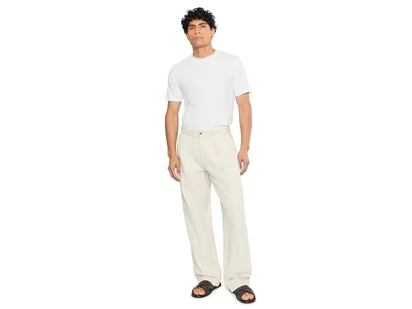 Vince Loose Knit Double Collar Short Sleeve Crew T Shirt Optic /parchment - White