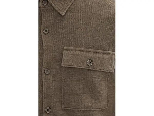 Vince Double Slub Shirt Jacket - Green