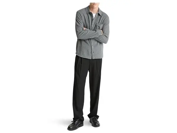 Vince Solid Knit Shirt Clothing Med H Grey