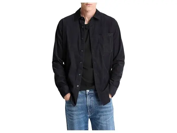Vince Corduroy Long Sleeve Shirt Clothing Coastal - Navy