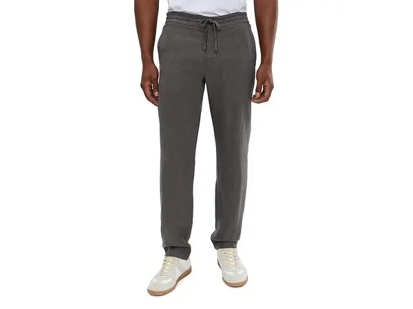 Vince Drawstring Linen Pants - Gray