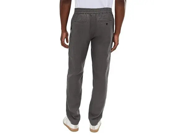 Vince Drawstring Linen Pants - Gray