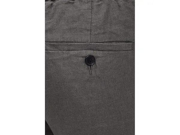 Vince Drawstring Linen Pants - Gray