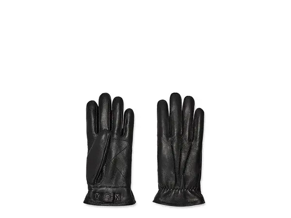 UGG 3 Point Leather Gloves - Black