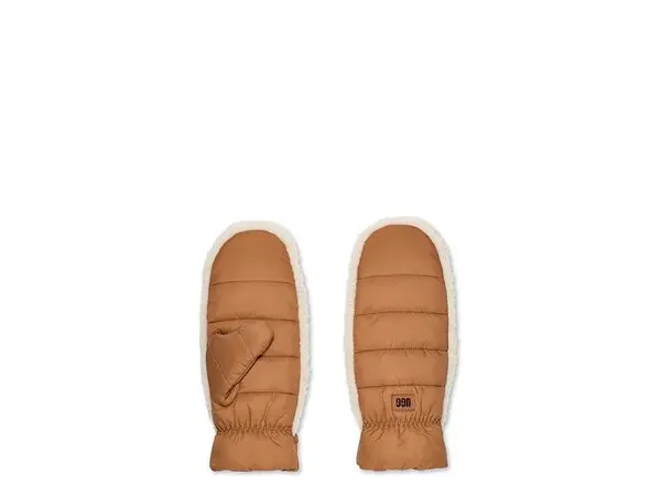 UGG Aw Fluff Mitten Extreme Cold Weather Gloves - Brown