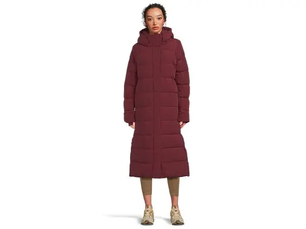 Columbia Puff Long Hooded Jacket - Brown