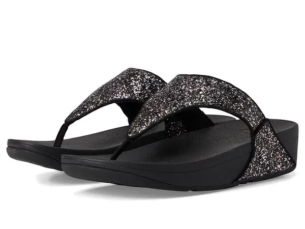 Fitflop Multi-tonal Glitter Toe Post Sandals - Black