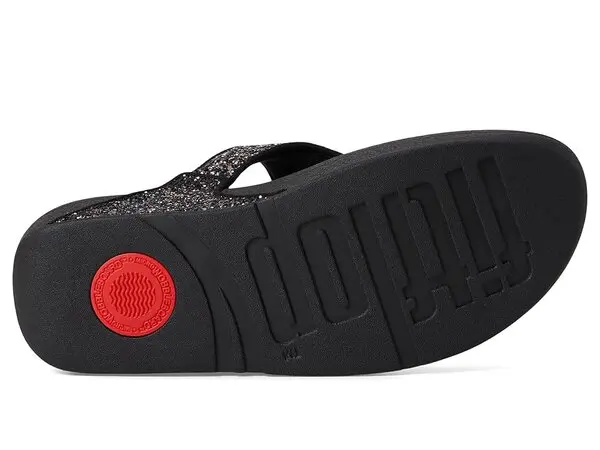 Fitflop Multi-tonal Glitter Toe Post Sandals - Black