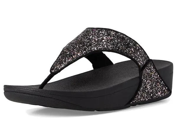 Fitflop Multi-tonal Glitter Toe Post Sandals - Black