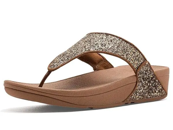 Fitflop Lulu Multi-tonal Glitter Toe-post Sandals - Brown