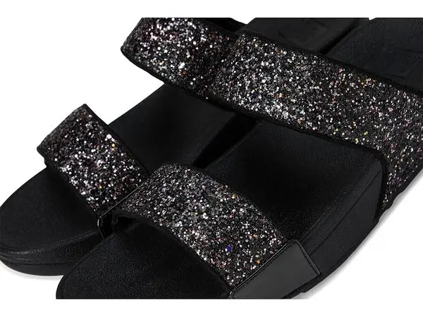 Fitflop Lulu Multi-tonal Glitter Slides - Black
