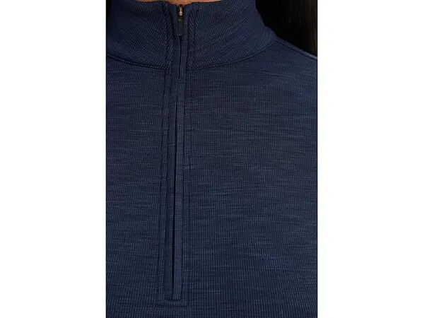 Splits59 Stevie Active Rib Half Zip Waist Length Top - Navy