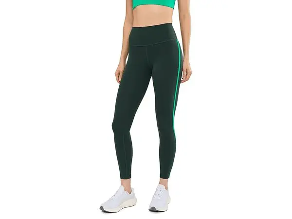 Splits59 Amber Airweight High Waist 7/8 Leggings With Contrast Side Stripe - Olive