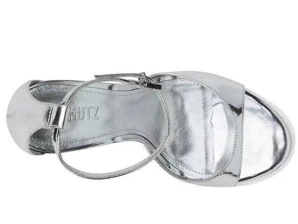 Schutz Scarlett Stiletto Sandals - Silver