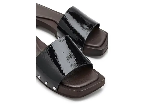 Vince Barbara Wooden Sole Sandals - Black