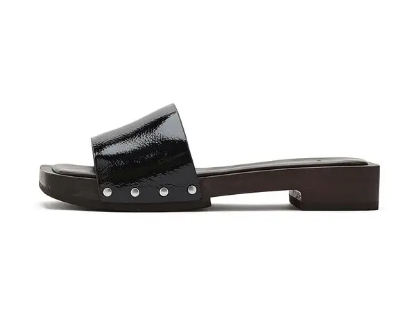 Vince Barbara Wooden Sole Sandals - Black