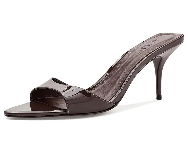 Schutz Elodie Stiletto Sandals - Root Brown