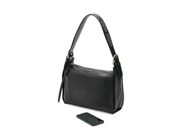 THE FRYE COMPANY Carla Studded Shoulder Handbag - Black