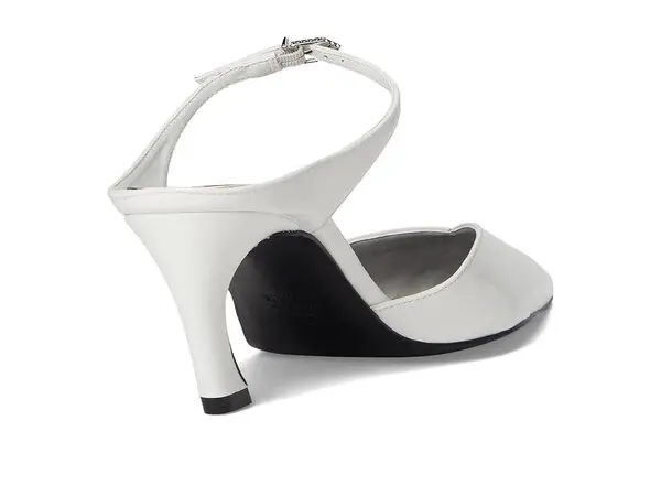 Schutz Laurie Patent Leather Stiletto Pumps With Buckle Ankle Strap