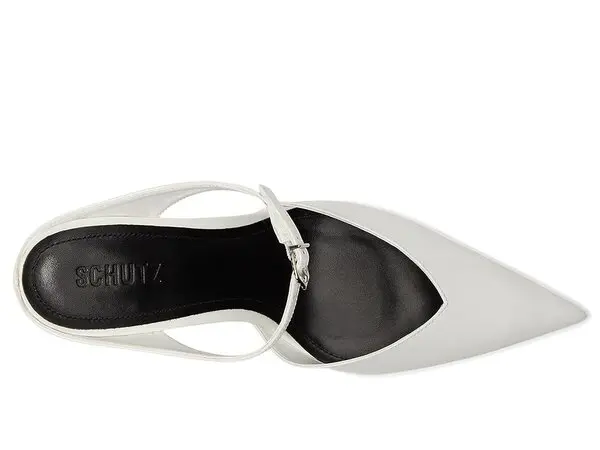 Schutz Laurie Patent Leather Stiletto Pumps With Buckle Ankle Strap