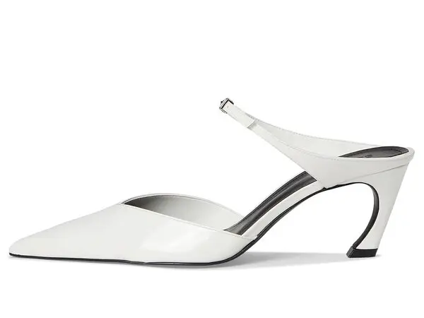 Schutz Laurie Patent Leather Stiletto Pumps With Buckle Ankle Strap