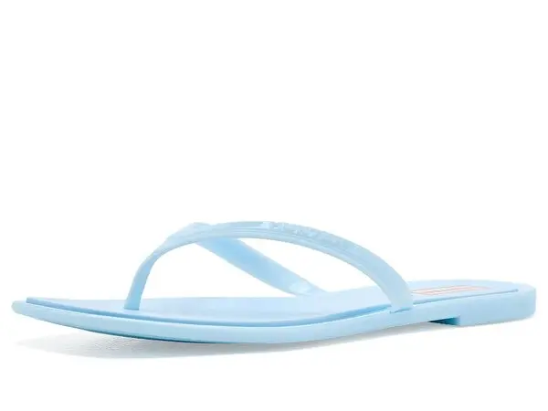 Hunter Marin Flat Square Toe Thong Sandals - Light Blue