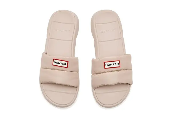 Hunter Quilted Slide Sandals - Neutral