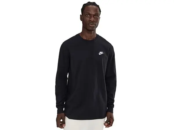 Nike Nsw Tee Long Sleeve Embroidered Futura T Shirt /white - Black