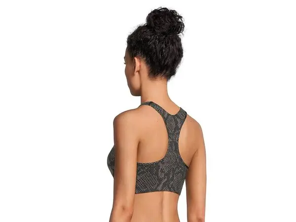 Adidas By Stella McCartney Power Impact Training Bra Medium Support Printed Bra Charcoal Black - Gray